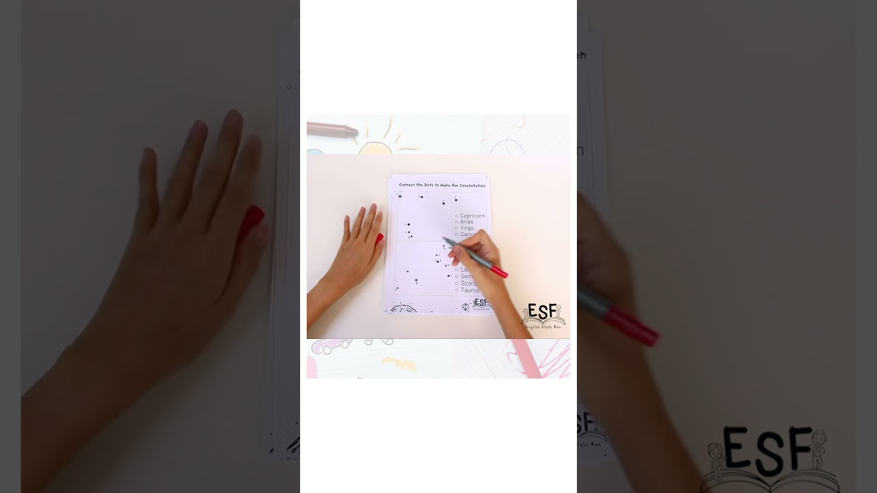 Learning Constellations #papercraft #homeschool #worksheet