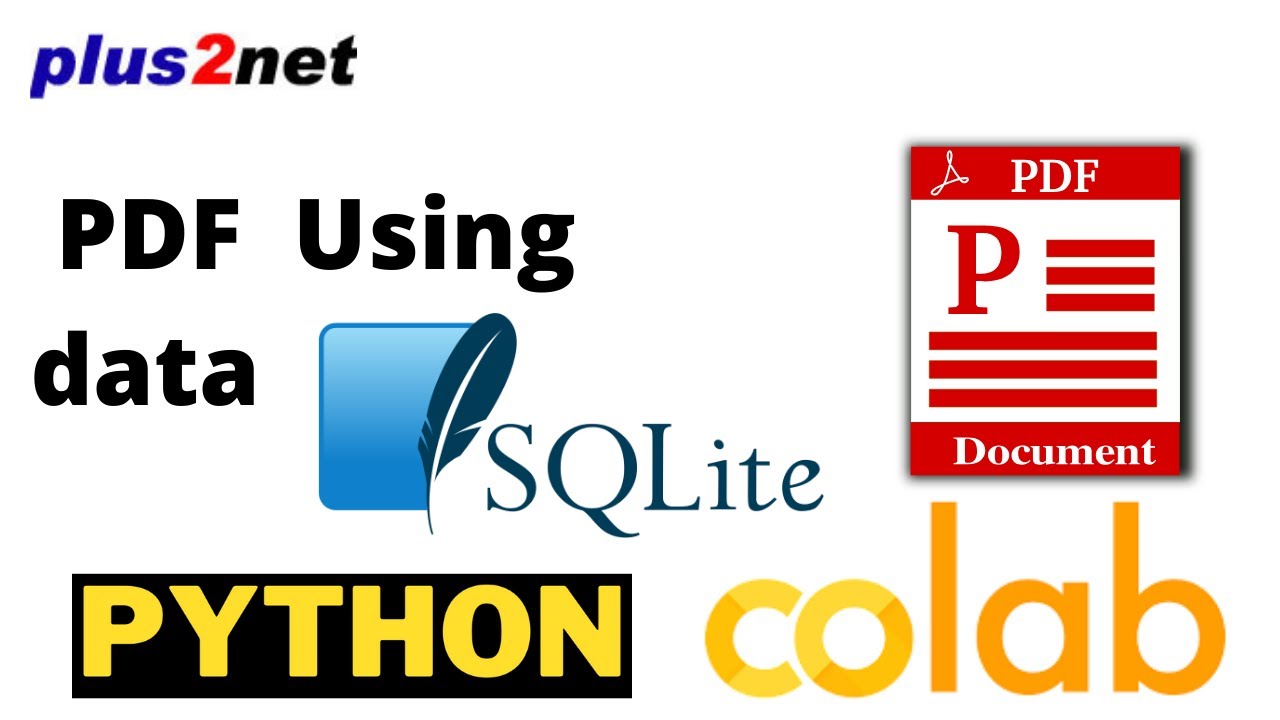 Creating PDF in Colab Platform using SQLite Database table data with image #colab #pdf #sqlite
