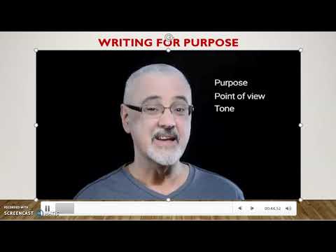Lesson 1: Writing for Purpose and Audience (Part 1 of 1)