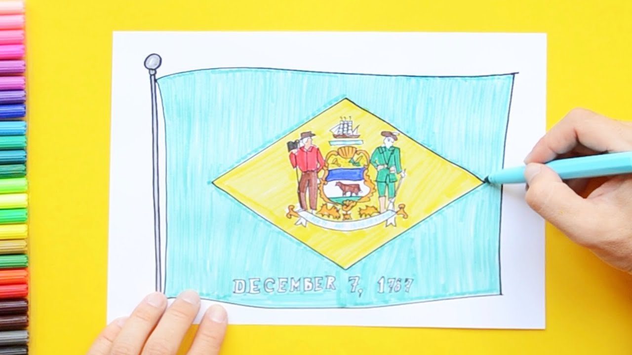 How to draw the State Flag of Delaware
