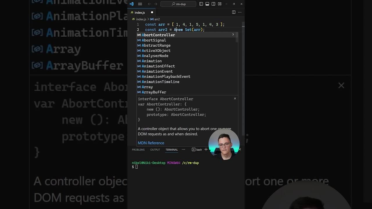 Remove Duplicate Values in an Array with JavaScript