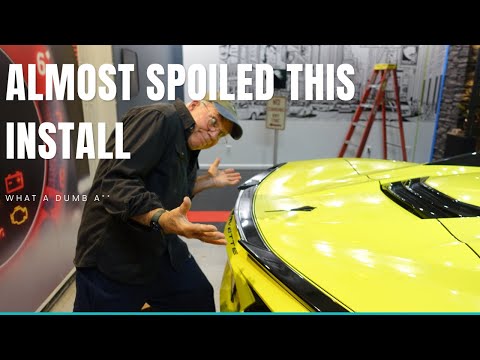 The GM accessory deck spoiler installation for C8 Corvette