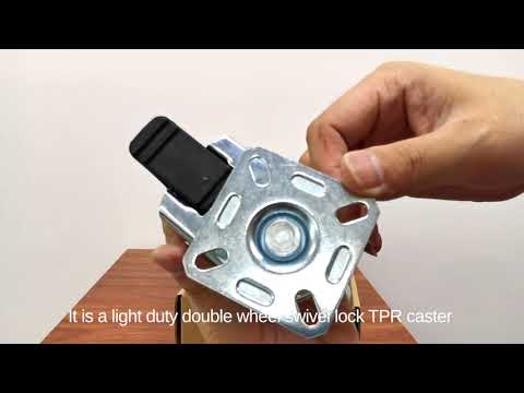 2" light duty twin-wheel TPR casters good for furniture.