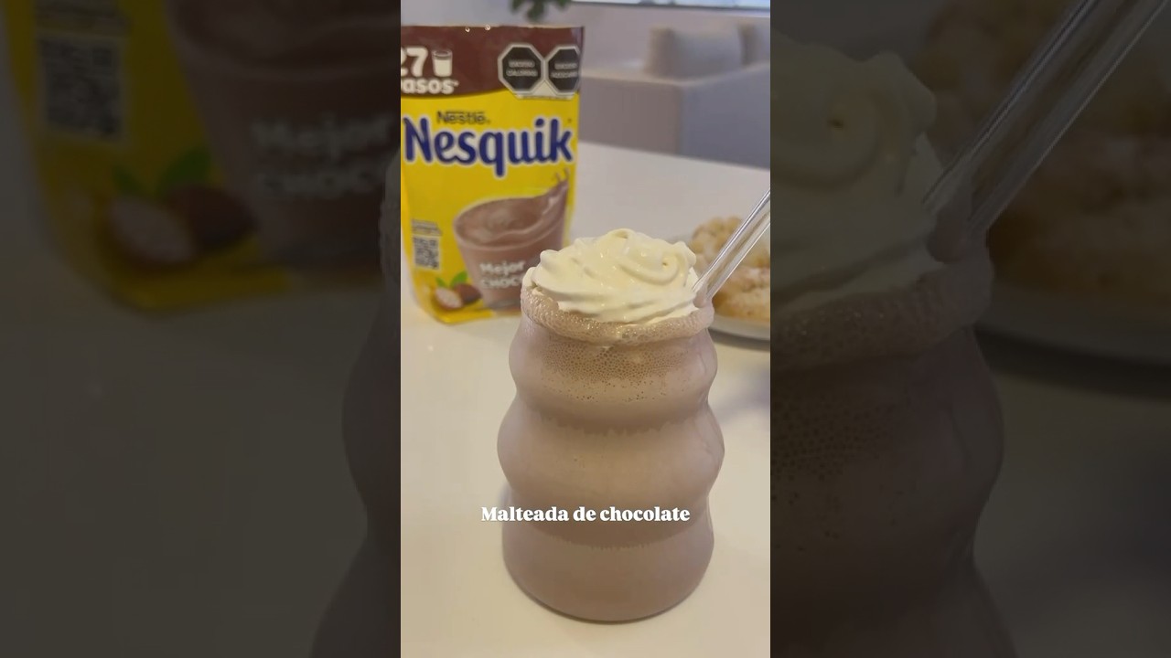 Perfect chocolate milkshake for the weekend with Nesquik. Better Chocolate Taste #nesquik