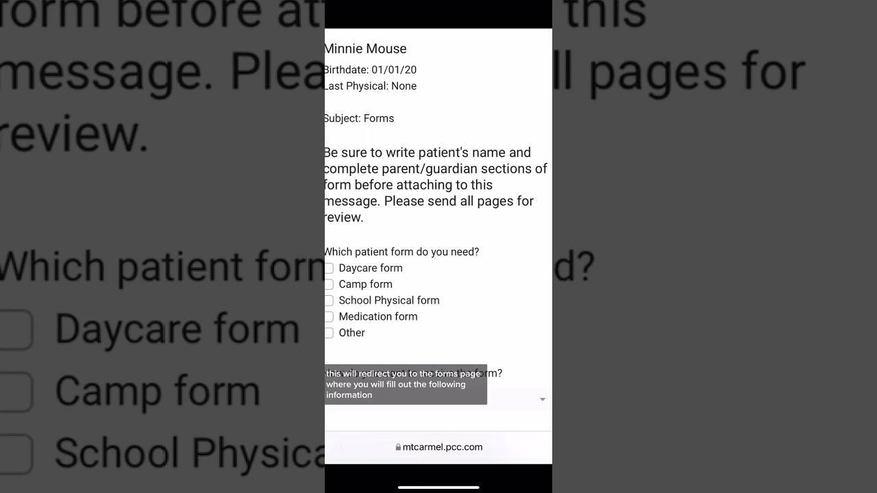 Requesting Forms From PAMC Portal