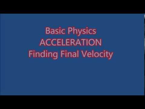 Acceleration: rearranging the formula – I, Science