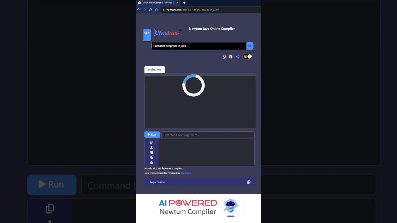 Factorial Program in Java in just 5-7 sec