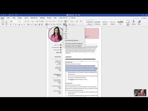 How to edit a resume template in Microsoft Word