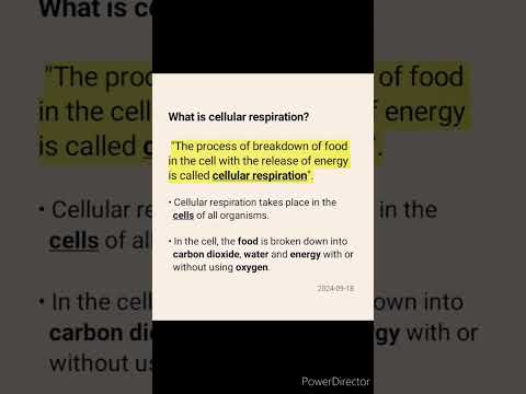 Class-7. What is cellular respiration? # Science.