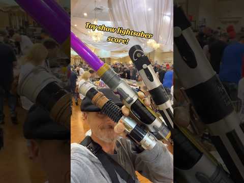 Toy show lightsaber score... #lightsaber #starwars #toys