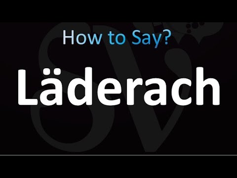 How to Pronounce Läderach in German (Swiss Chocolate)