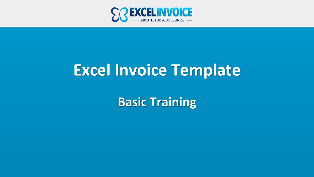 Excel Invoice Template - Basic Training