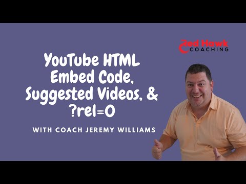 YouTube HTML Embed Code Suggesting Channel Videos
