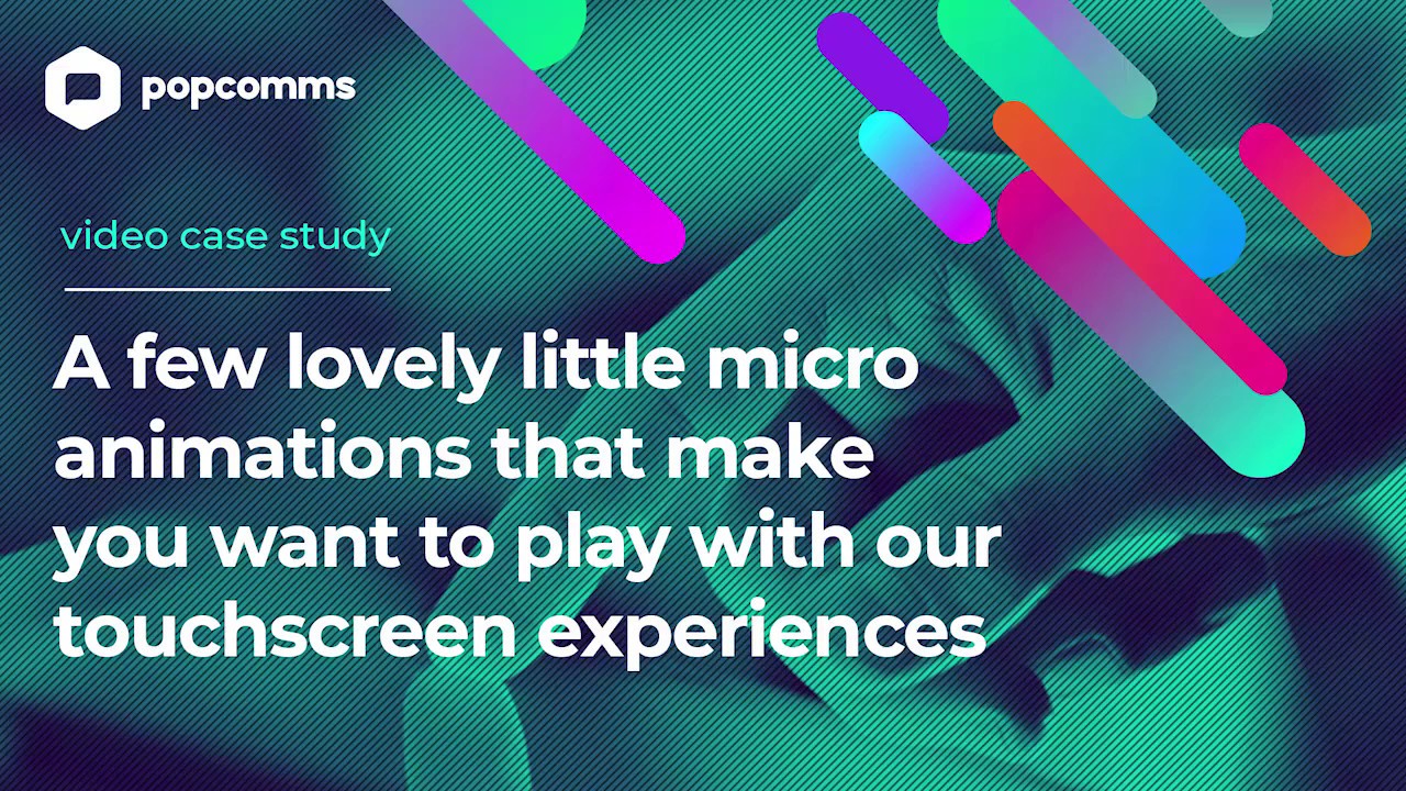 Micro animations in touchscreen experiences