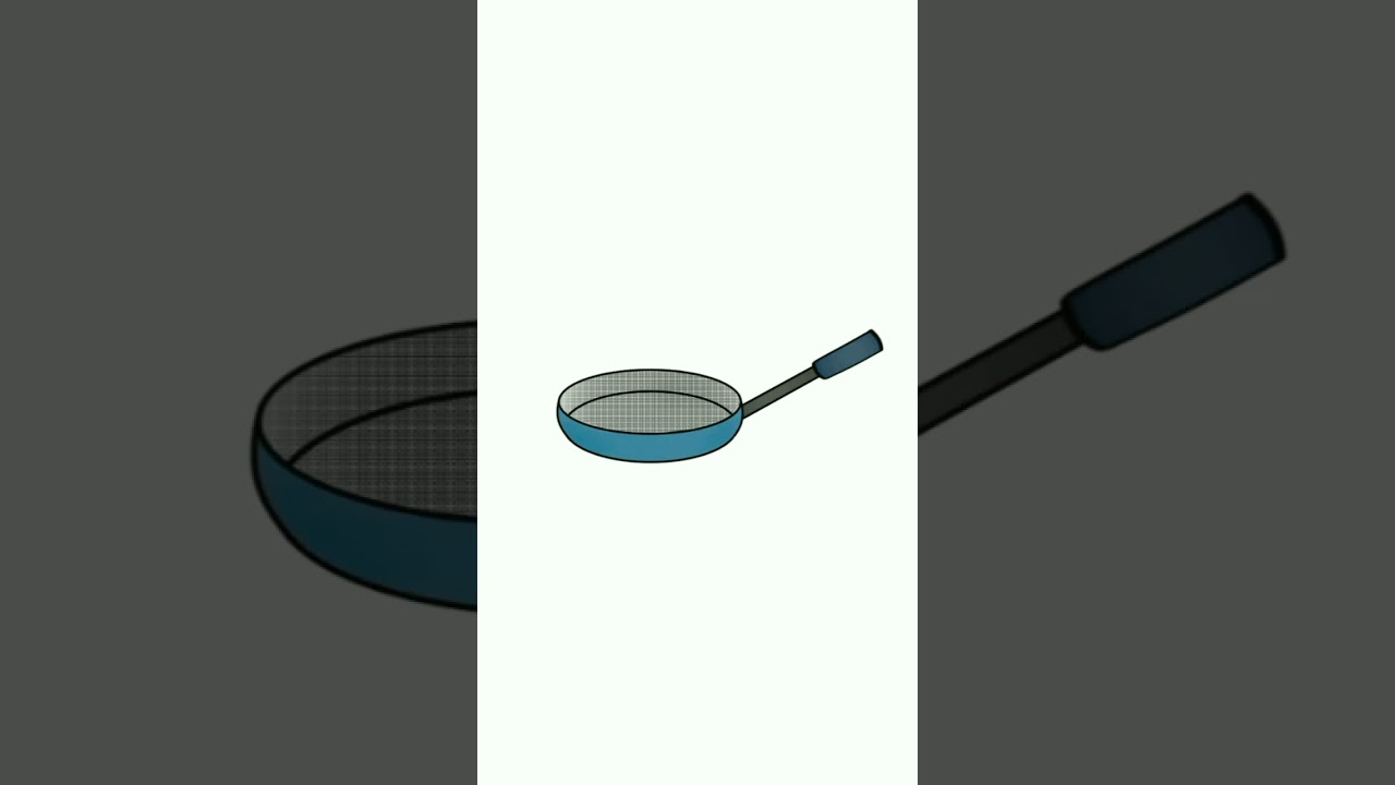 How to draw Fry Pan | Digital Art Academy | #shorts #ytshorts #youtube #youtubeshorts #digitalart