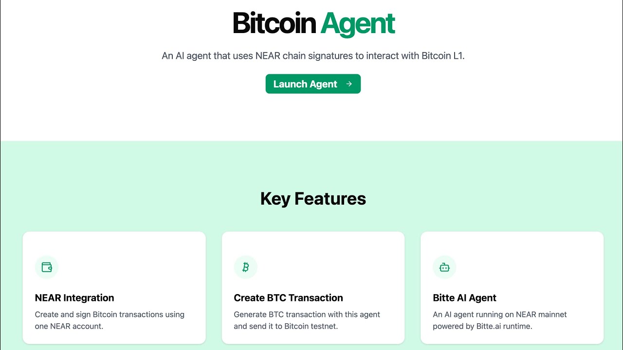 Bitcoin Agent | One Trillion Agents Hackathon