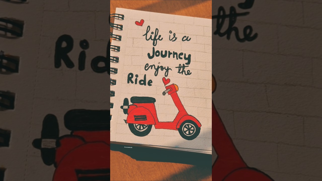 life is a journey, enjoy the ride🛵 #englishcalligraphy #qoutes