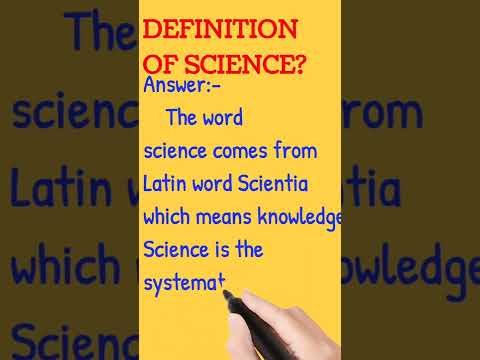Definition of Science? /#shorts