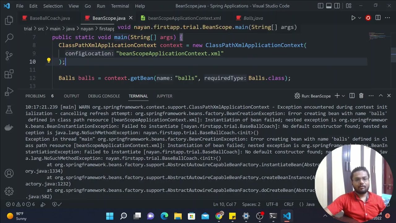No default constructor found nested exception is java.lang.NoSuchMethodException Error creating bean