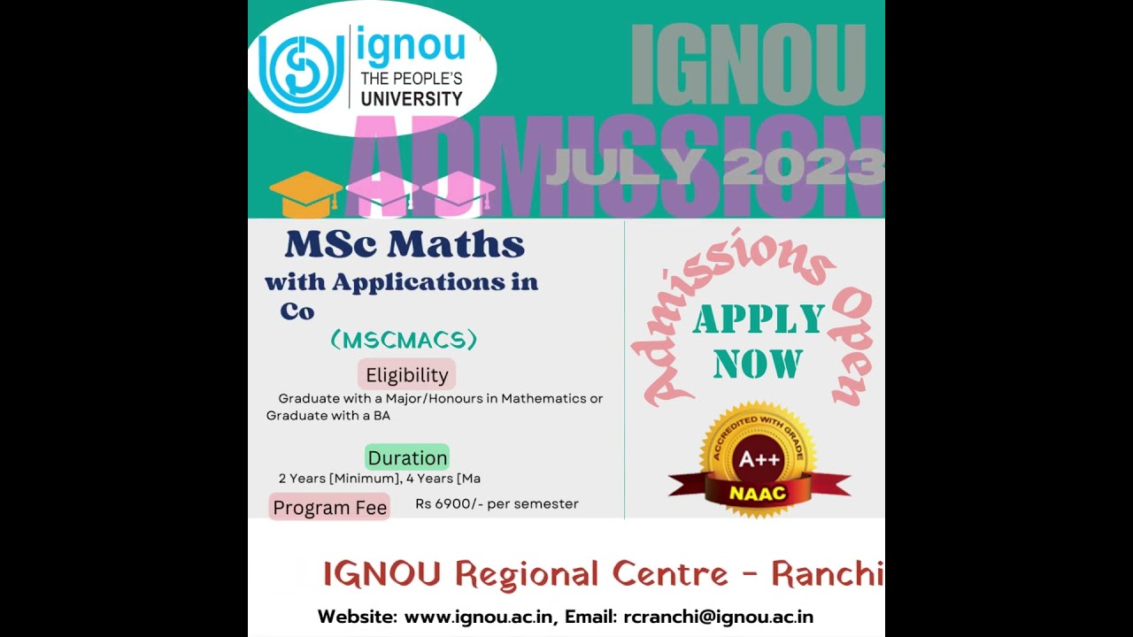 MSC Maths  #ignou   #ignouranchi