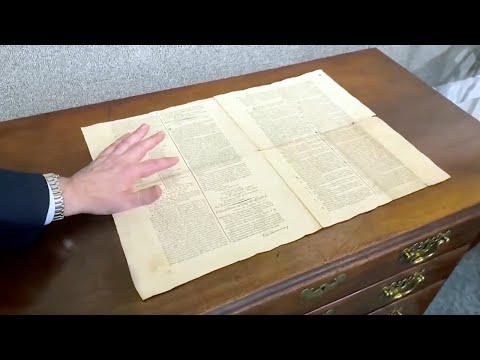 1787 US Constitution Printing Found in NC Cabinet to Be Sold
