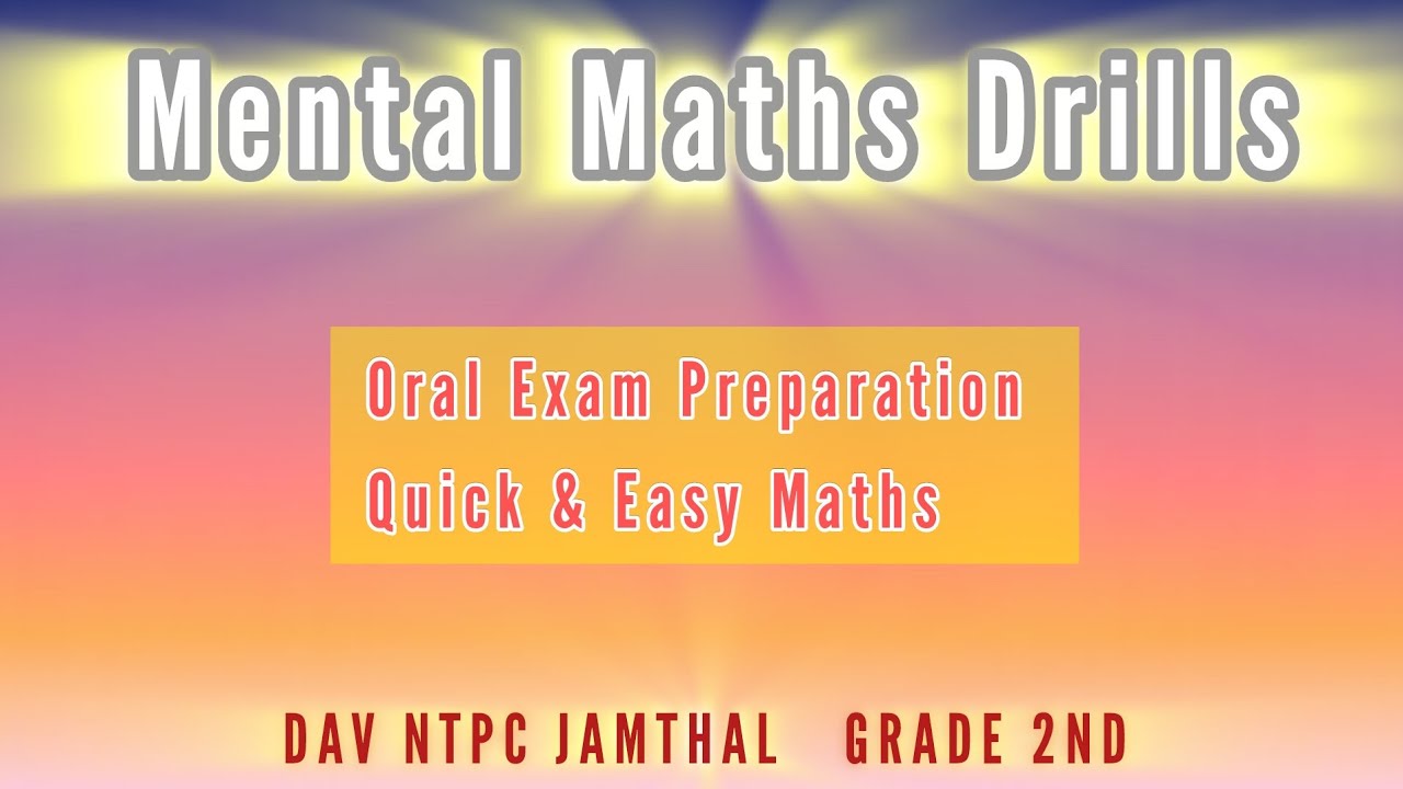 Mental Maths Practice for 2nd Grade | Oral Exam Preparation | Quick & Easy Math Drills
