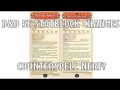 Changes to Stat Blocks/Counterspell Nerf? | Nerd Immersion