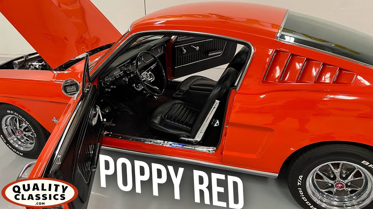 1965 Mustang Poppy Red Fastback 2+2