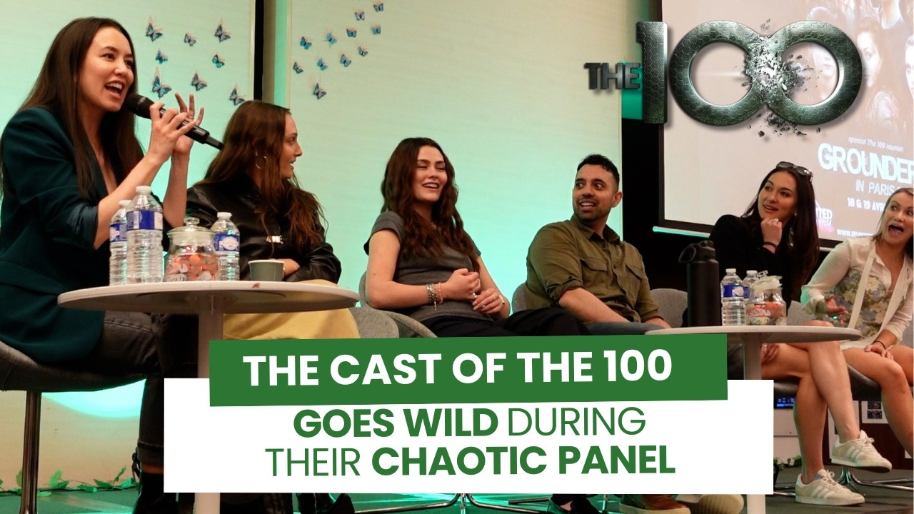 The 100 : Chaotic moment with the cast of the show during their panel at the Grounders in Paris 2