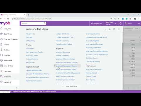 MYOB Advanced Training - Purchasing - Landed Costs