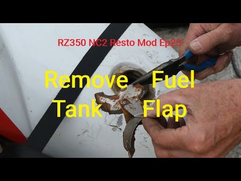 RZ350 NC2 Resto Mod Ep23 – Remove Fuel Tank Flap