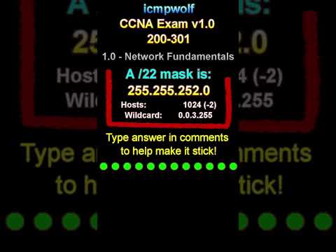 Cisco CCNA: What is the subnet mas for a /22 CIDR? - icmpwolf