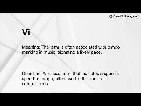 Vi Meaning
