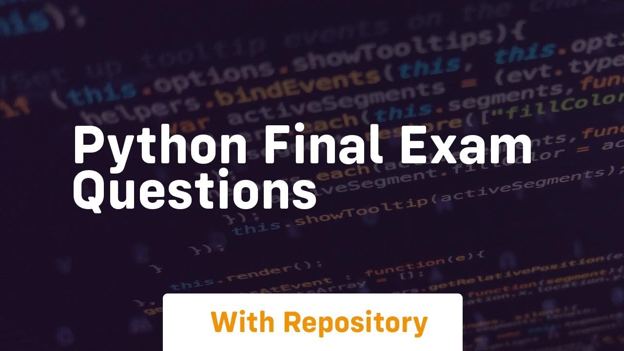 python final exam questions