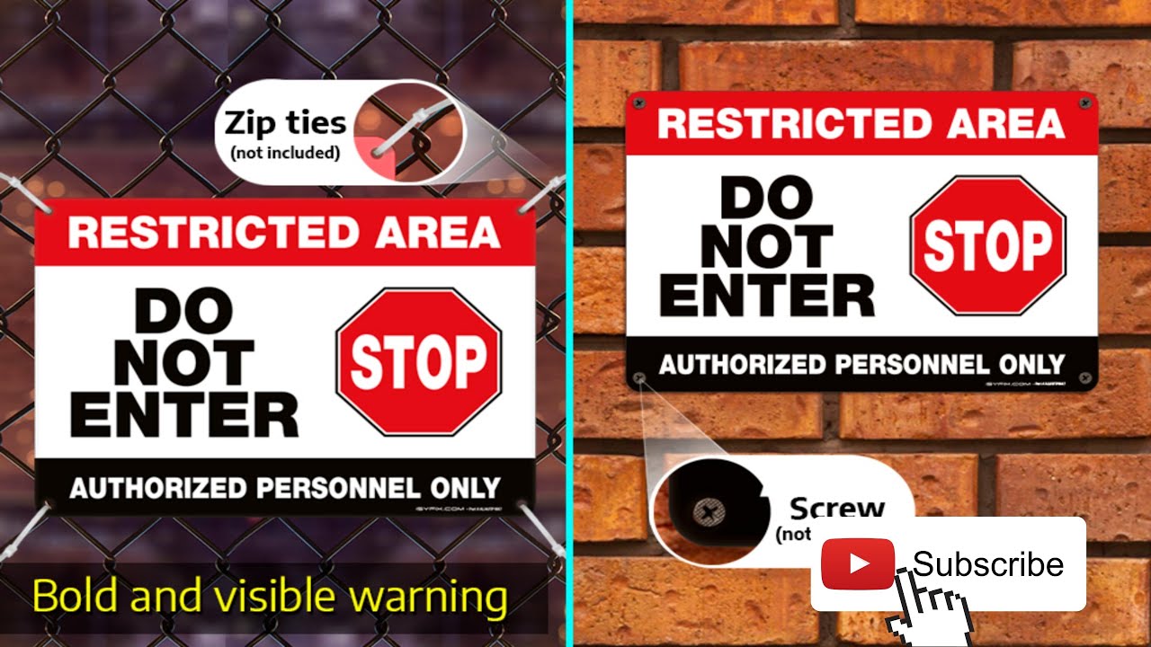 iSYFIX - Restricted Area Sign –1 Pack 10X7 Inch– Do Not Enter, 100% Rust Free .040 Aluminum Signs. ⛔