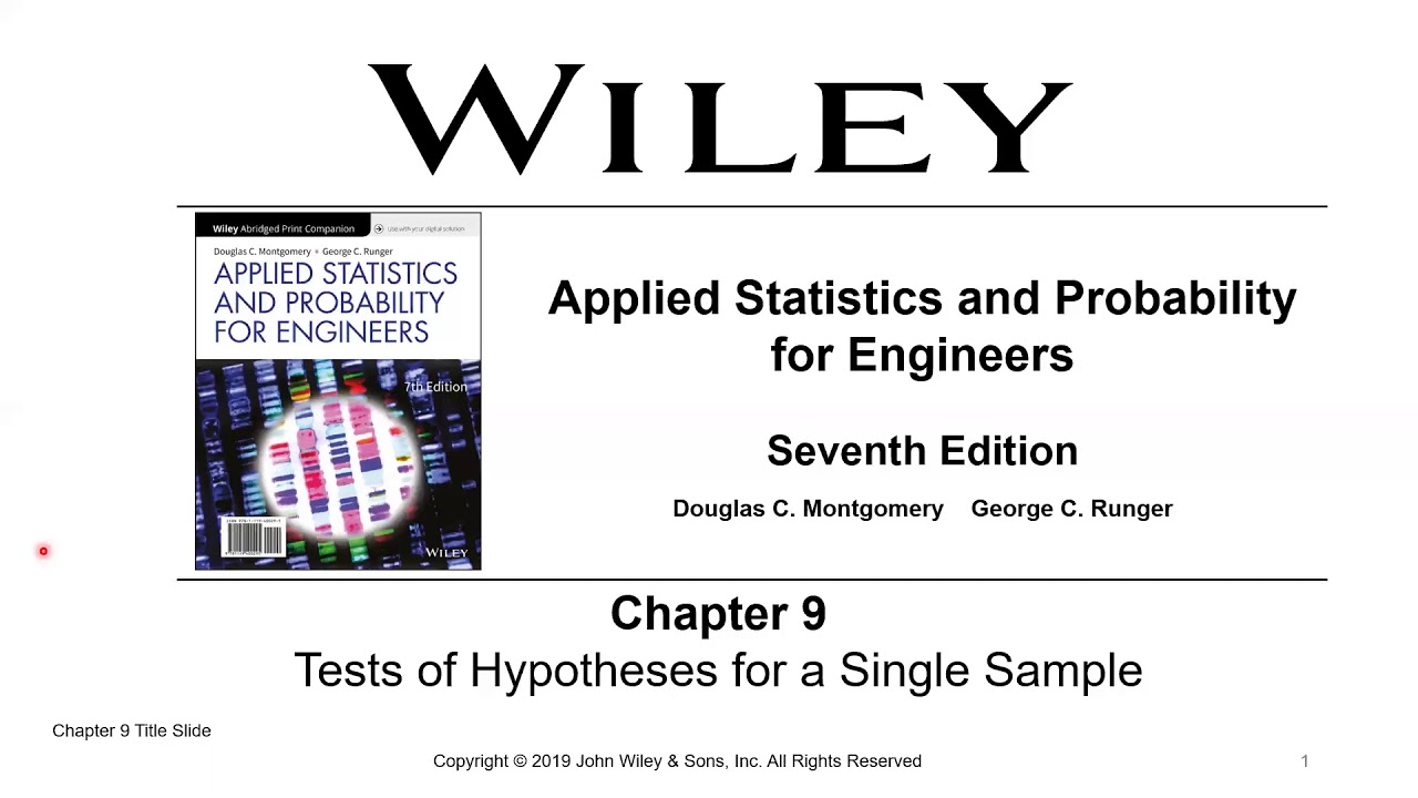 Chapter 9 Part 1 One Sample P Tests