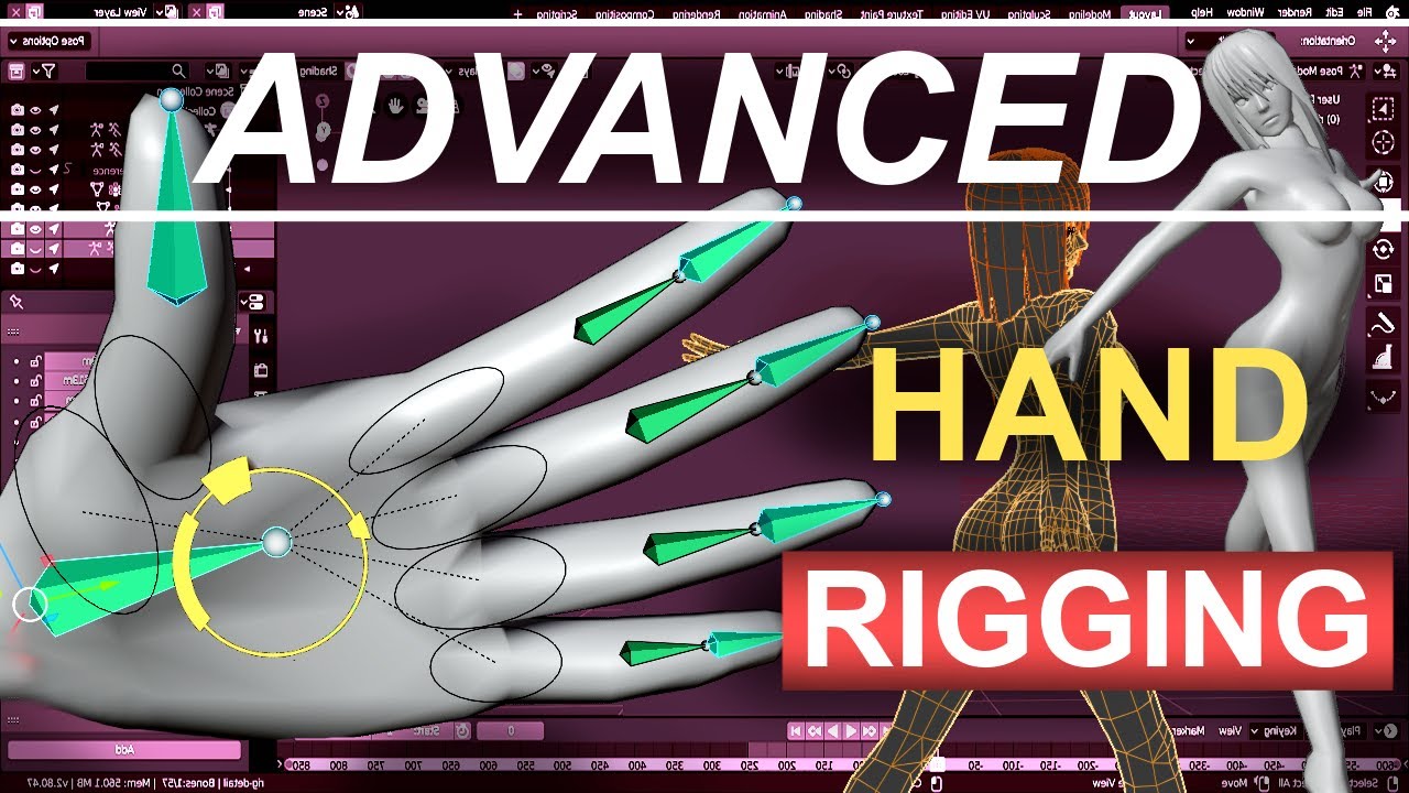 Blender 2.82 : Advanced Hand Rig (In 30 Seconds~!)
