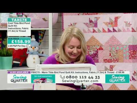 Tilda Bird Pond Quilt & Folded Star Demonstration by Emma Bradford for the Sewing Quarter 4-11-18