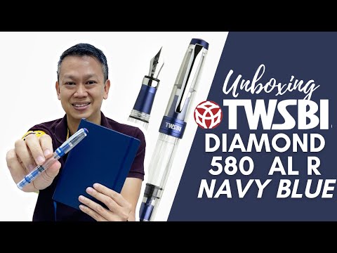 TWSBI Diamond 580 AL R Navy Blue Fountain Pen | Unboxing