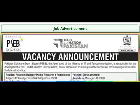 PSEB Jobs 2023 Pakistan Software Export Board
