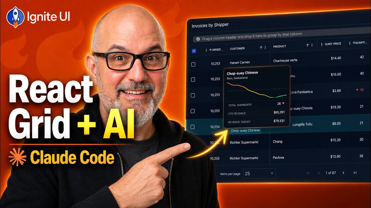 Claude Code React Tutorial: Build an Enterprise Data Grid with Ignite UI
