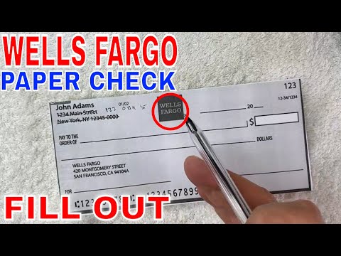 ✅ How To Fill Out Wells Fargo Paper Check 🔴