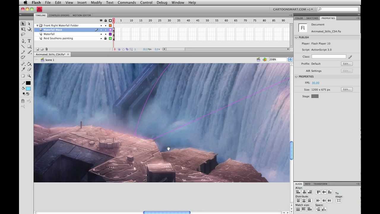 Animated Landscapes 1 - Adobe Flash Animation Tutorial