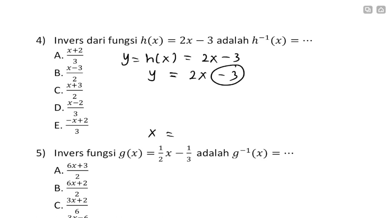 Pembahasan Soal Latihan PTS Semester Genap Matematika kelas XI Part 1