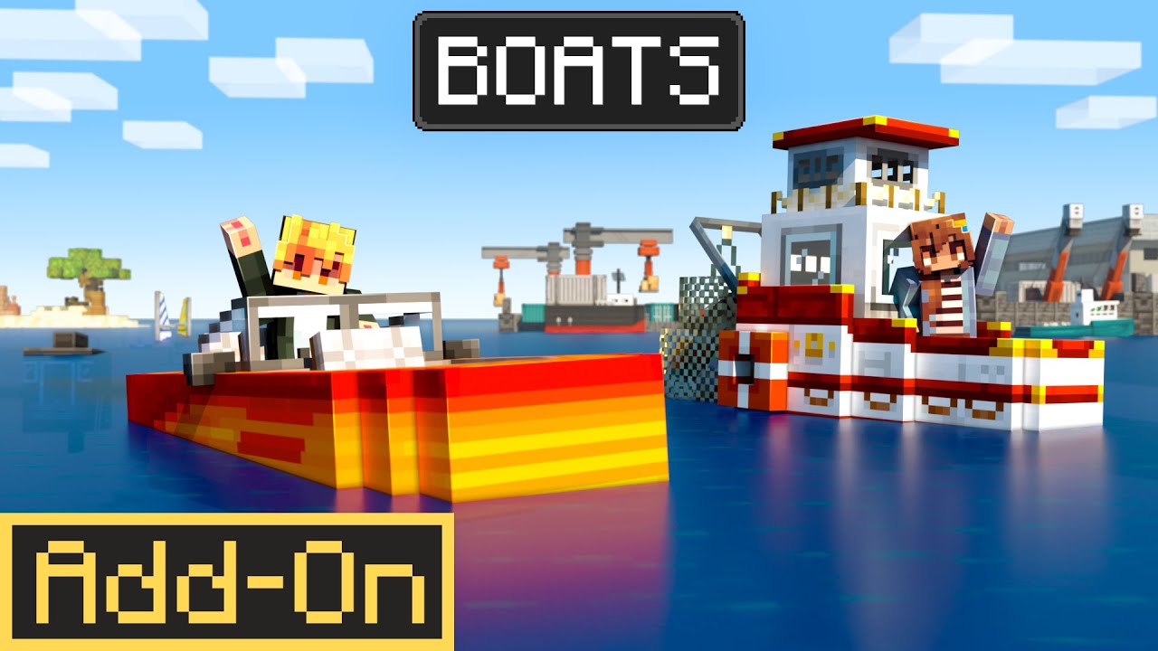 The BEST BOATS ADDON Ever Created for Minecraft Bedrock Edition in-depth review