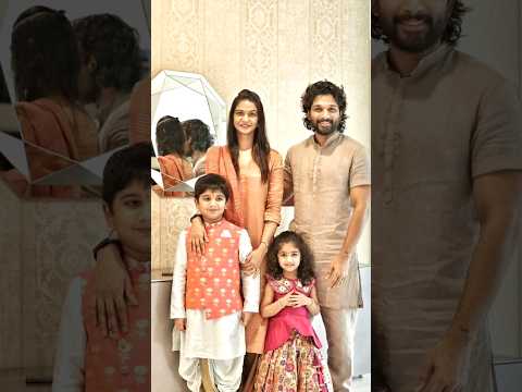 Allu Arjun beautiful family 🤩😘🥳 wife sneha reddy and daughter #alluarjun