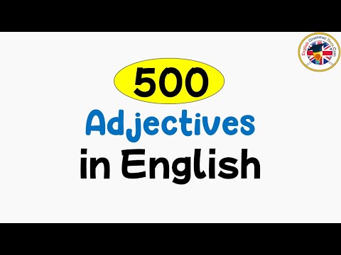 +500 Adjectives List in English, Most Common 500 Adjectives List