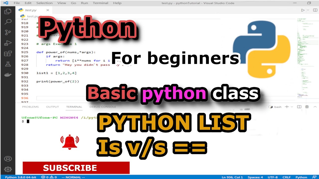 Python list | is v/s equals | Python for Beginners