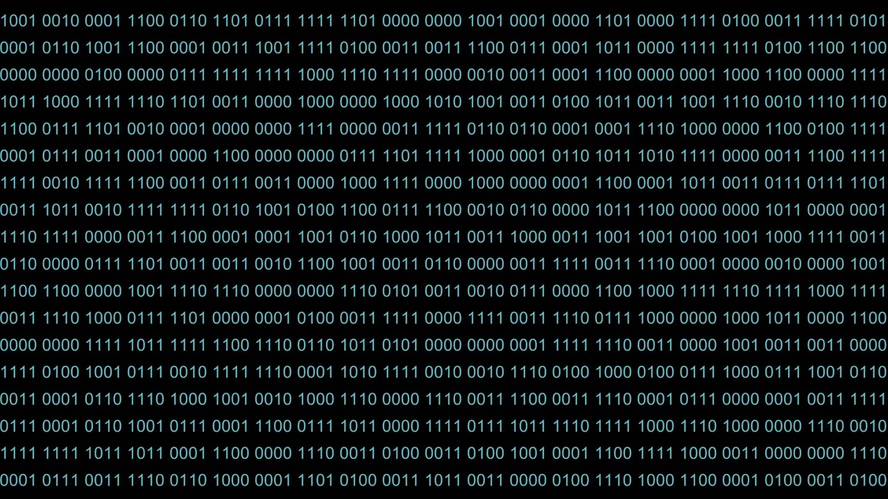 Binary Code Digit Numbers 4K Ultra HD l Free Video, No Copyright, Motion Graphics, Background