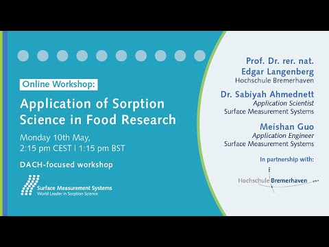 Workshop: Application of sorption science in food research